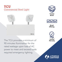 Lithonia Lighting® TCU Damp Rated 2-Head Emergency Light at Menards®