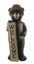 Enchanted Garden™ 40" Standing Bear Statue with Welcome Sign at Menards®
