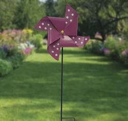 Enchanted Garden® 22-1/2" Metal Pink Pinwheel Garden Stake at Menards®