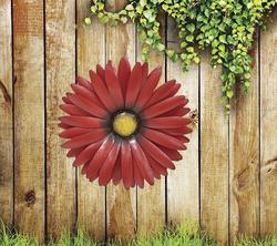 Enchanted Garden® 13" Metal Red Daisy Outdoor Wall Art at Menards®