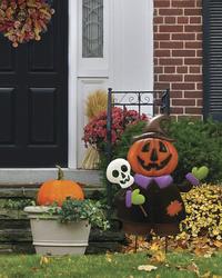 Pumpkin Hollow™ 35-1/4" Metal Jack-O'-Lantern Stake at Menards®