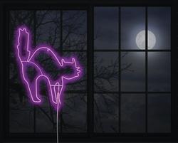 Pumpkin Hollow™ Cat Neon Rope Sign at Menards®