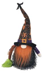 Pumpkin Hollow™ 17" LED Gnome Witch with Broomstick Plush at Menards®