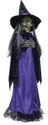 Pumpkin Hollow™ 3'7" Animated LED Flashing Witch with Sound Halloween ...