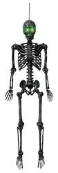 Pumpkin Hollow™ 5' LED Posable Halloween Skeleton with Green Eyes at ...