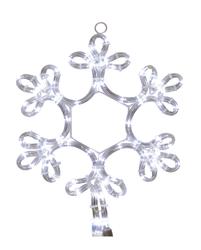 Enchanted Forest® 12" White LED Rope Snowflake Window Decoration ...