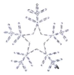 Enchanted Forest® 18" White LED Rope Snowflake Window Decoration ...