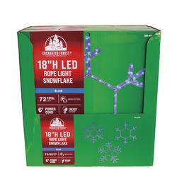 Enchanted Forest® 18" Blue LED Rope Snowflake Window Decoration ...