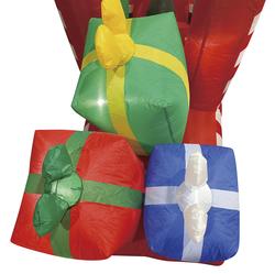 Enchanted Forest® 6' LED Lighted Santa on a Forklift Inflatable at Menards®