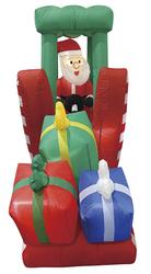 Enchanted Forest® 6' LED Lighted Santa on a Forklift Inflatable at Menards®