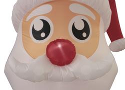 Enchanted Forest® 8' LED Sitting Santa with Gift Inflatable at Menards®