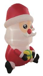 Enchanted Forest® 8' LED Sitting Santa with Gift Inflatable at Menards®