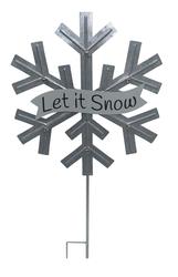 Enchanted Forest® 29-1/2" Metal "Let it Snow" Snowflake Yard Stake at ...
