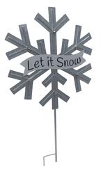 Enchanted Forest® 29-1/2" Metal "Let it Snow" Snowflake Yard Stake at ...