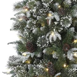 Enchanted Forest® 6' LED Winter Whisper Artificial Porch Pot Tree at ...