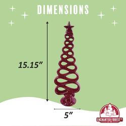Enchanted Forest® 15" Red Ceramic Christmas Tree Tabletop Décor at Menards®