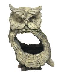 Natural Wood-Look Clay Owl Animal Planter at Menards®