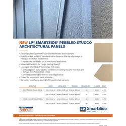 LP® SmartSide® 3/8 x 4 x 10' Pebbled Stucco Engineered Wood Siding at ...