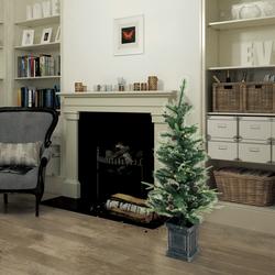 Enchanted Forest® 4' Prelit Benson Pine Potted Artificial Christmas ...