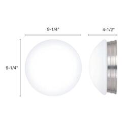 Patriot Lighting® Brady II Brushed Nickel Integrated LED Flush Mount ...