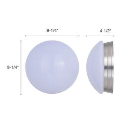 Patriot Lighting® Brady II Brushed Nickel Integrated LED Flush Mount ...