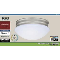Patriot Lighting® Brady II Brushed Nickel Integrated LED Flush Mount ...