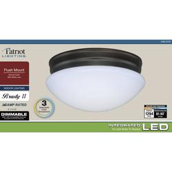 Patriot Lighting® Brady II Bronze Integrated LED Flush Mount Ceiling ...