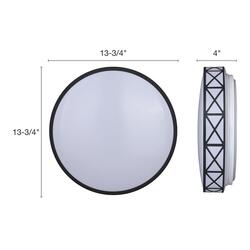 Patriot Lighting® Criss Black Integrated LED Flush Mount Ceiling Light ...