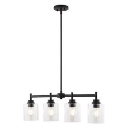 Patriot Lighting® Saveon 30"W Matte Black 4-Light Island Light at Menards®