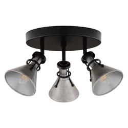 Patriot Lighting® Ashtyn Matte Black & Charcoal Patina 3-Light Semi ...