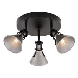 Patriot Lighting® Ashtyn Matte Black & Charcoal Patina 3-Light Semi ...