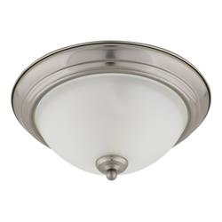 Valen 13"W Satin Nickel 2-Light Flush Mount Ceiling Light - 2 Pack at ...