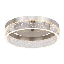 Patriot Lighting® Leah Satin Nickel Integrated LED Flush Mount Ceiling ...