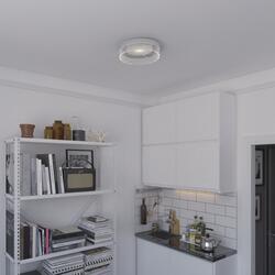 Patriot Lighting® Leah Satin Nickel Integrated LED Flush Mount Ceiling ...