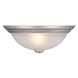 Patriot Lighting® Dylan 11"W Brushed Nickel 1-Light Flush Mount Ceiling ...