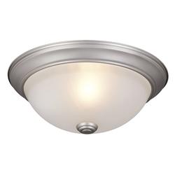 Patriot Lighting® Dylan Brushed Nickel 1-Light Flush Mount Ceiling ...
