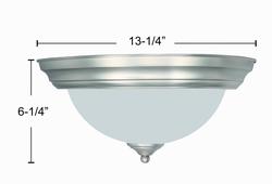 Patriot Lighting® Benny Satin Nickel LED Flush Mount Ceiling Light at ...