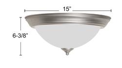 Patriot Lighting® Benny Satin Nickel LED Flush Mount Ceiling Light at ...