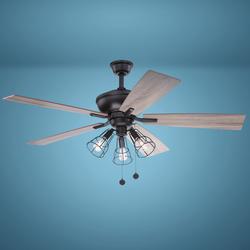 Patriot Lighting™ Manchester II 52" Bronze Indoor LED Ceiling Fan at ...