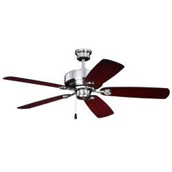 Patriot Lighting™ Tempo II 52" Satin Nickel Indoor LED Ceiling Fan at ...