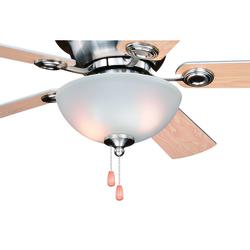 Patriot Lighting® Camden II 42" Satin Nickel Indoor 2-Light Ceiling Fan ...