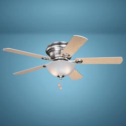 Patriot Lighting® Camden II 42" Satin Nickel Indoor 2-Light Ceiling Fan ...