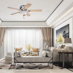 Patriot Lighting® Camden II 42" Satin Nickel Indoor 2-Light Ceiling Fan ...