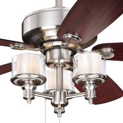 Patriot Lighting™ Tempo II 52" Satin Nickel Indoor LED Ceiling Fan at ...