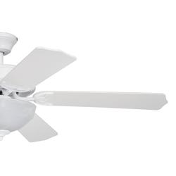 Patriot Lighting® Apollo II 52" White Indoor 2-Light Ceiling Fan with ...