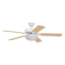 Patriot Lighting® Apollo II 52" White Indoor 2-Light Ceiling Fan with ...