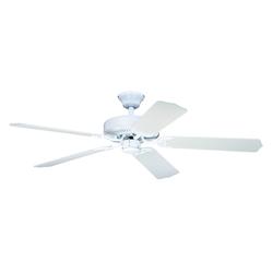 Patriot Lighting® Apollo II 52" White Indoor 2-Light Ceiling Fan with ...