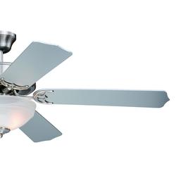 Patriot Lighting® Apollo II 52" Satin Nickel Indoor 2-Light Ceiling Fan ...
