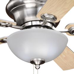 Patriot Lighting® Camden II 42" Satin Nickel Indoor 2-Light Ceiling Fan ...