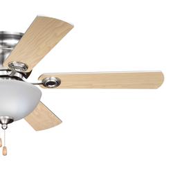 Patriot Lighting® Camden II 42" Satin Nickel Indoor 2-Light Ceiling Fan ...